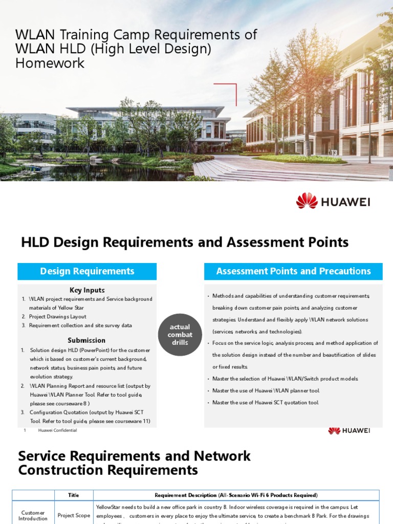 Course12 - Requirement of WLAN HLD Design Homework - 2022.04 | PDF ...
