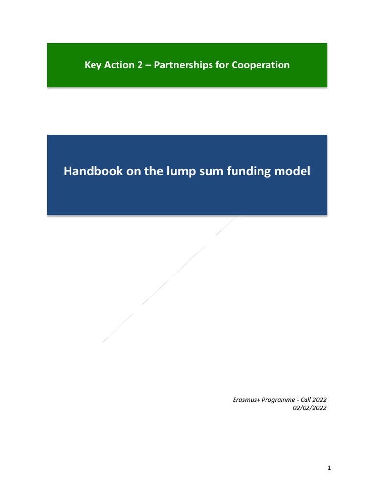 Handbook On Ka2 Lump Sum Funding Model | PDF | Project Management ...