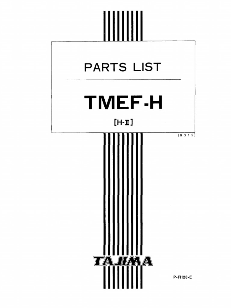 Tmef H H Ii Partslist 9312 Pdf Screw Mechanical Engineering