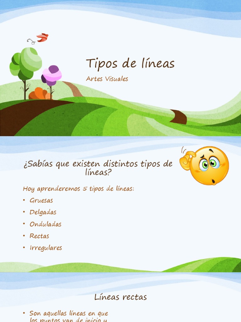 Tipos de Líneas: Artes Visuales | PDF | Hogar, jardinería y bricolaje ...