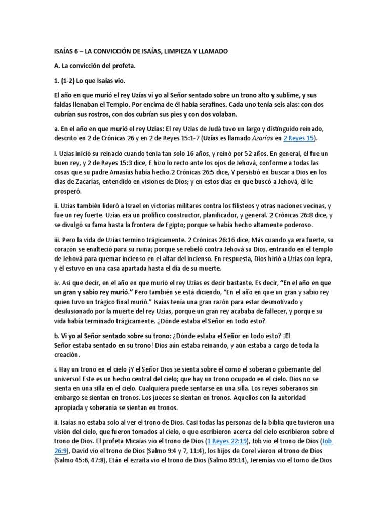 Isaías 6 | PDF | Santo | Dios