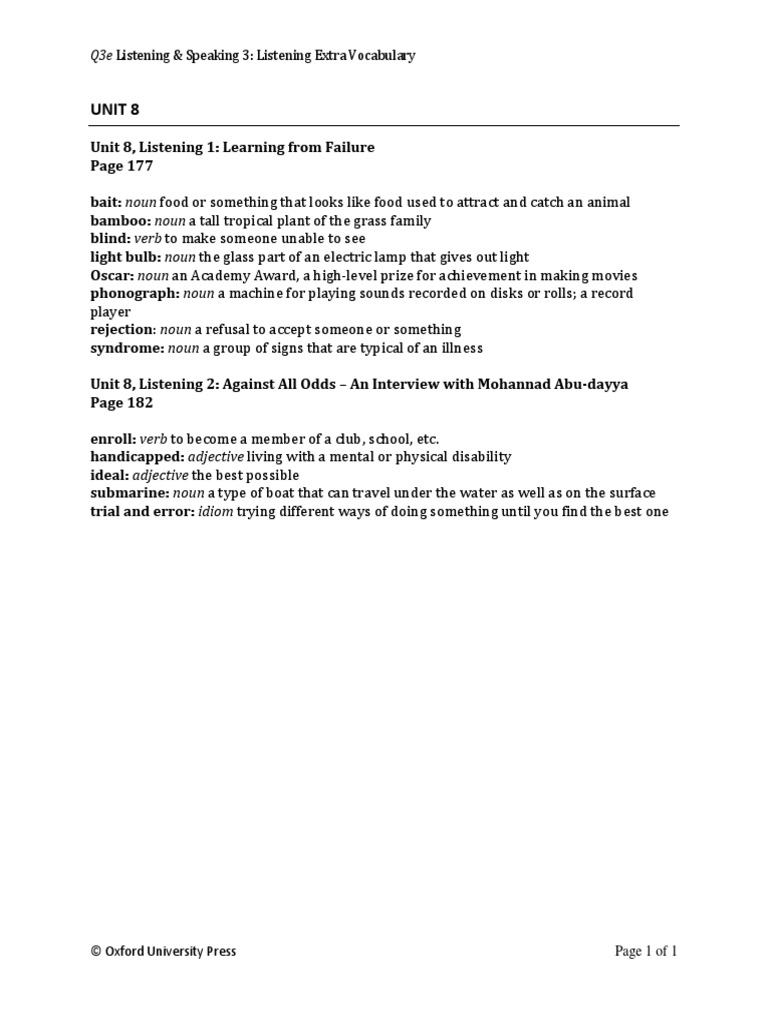 Q3e LS3 U08 ExtraVocabulary | PDF | Home & Garden | Science & Mathematics