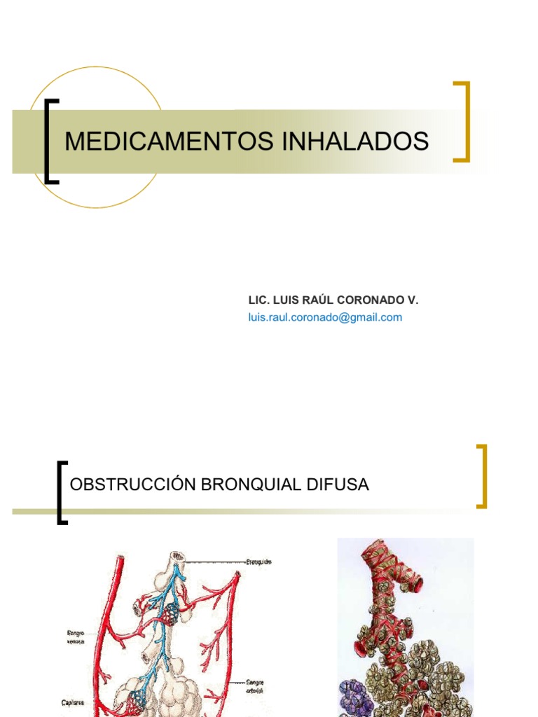 MEDICAMENTOS INHALADOS (FARMACOLOGÍA EN T.R.) | Asma | Inflamación
