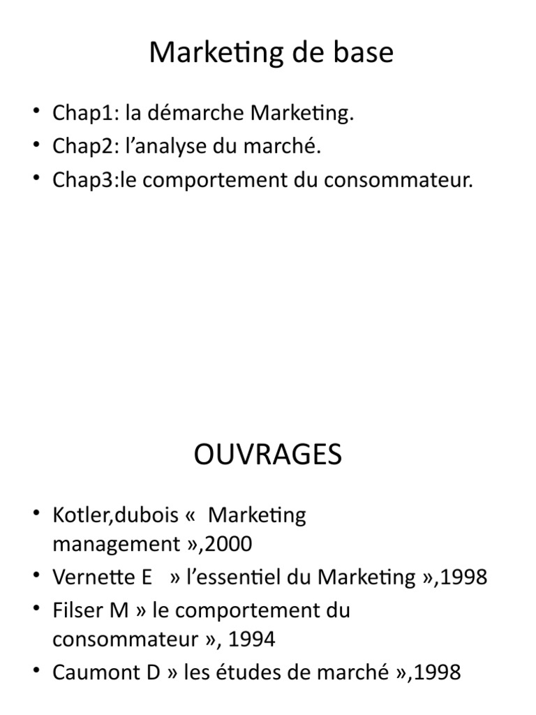 Introduction Au Marketing | PDF | Commercialisation | Gestion stratégique