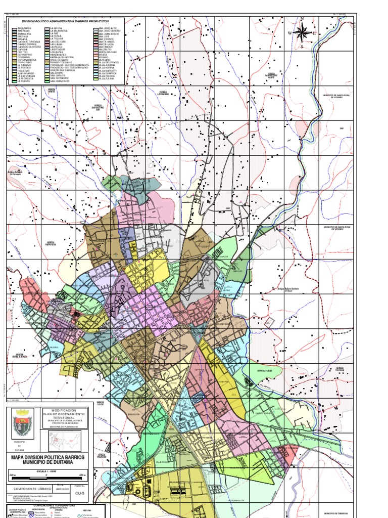 Mapa Por Barrios de La Ciudad de Duitama