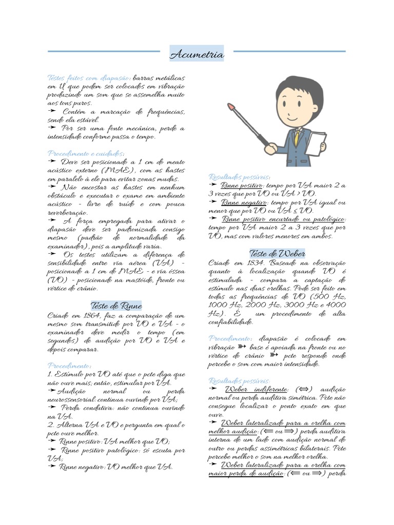 Acumetria Introdução Audiologia | PDF | Audição | Som