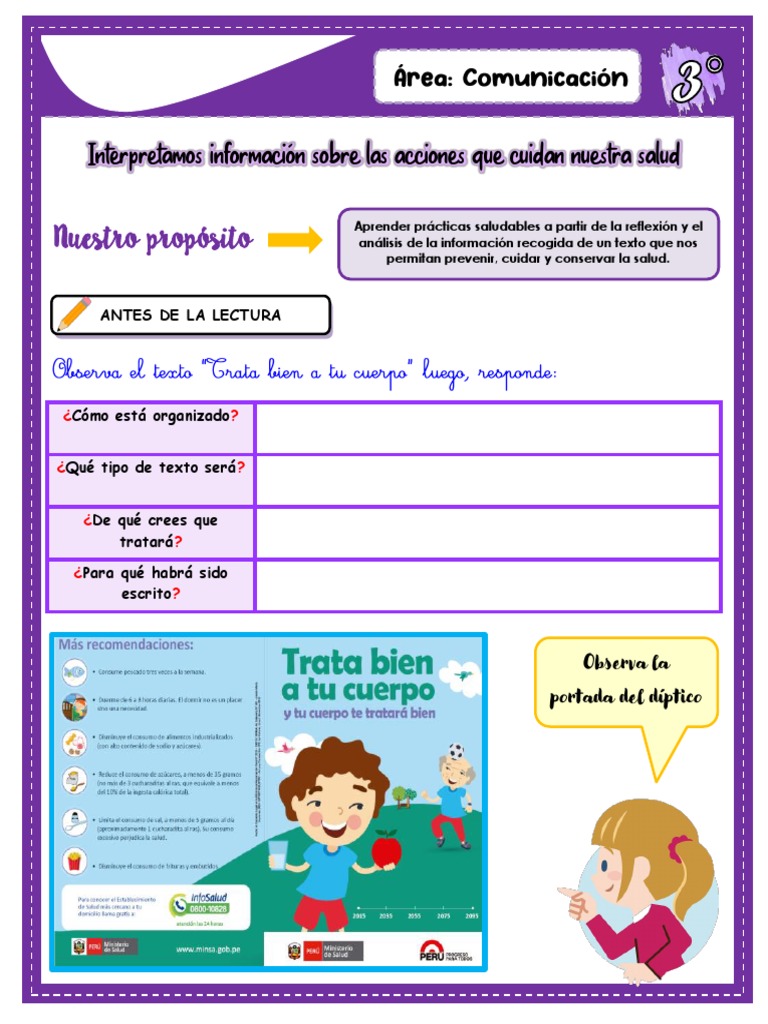 Sesion de Aprendizaje Leemos Un Texto | PDF | Información | Cognición