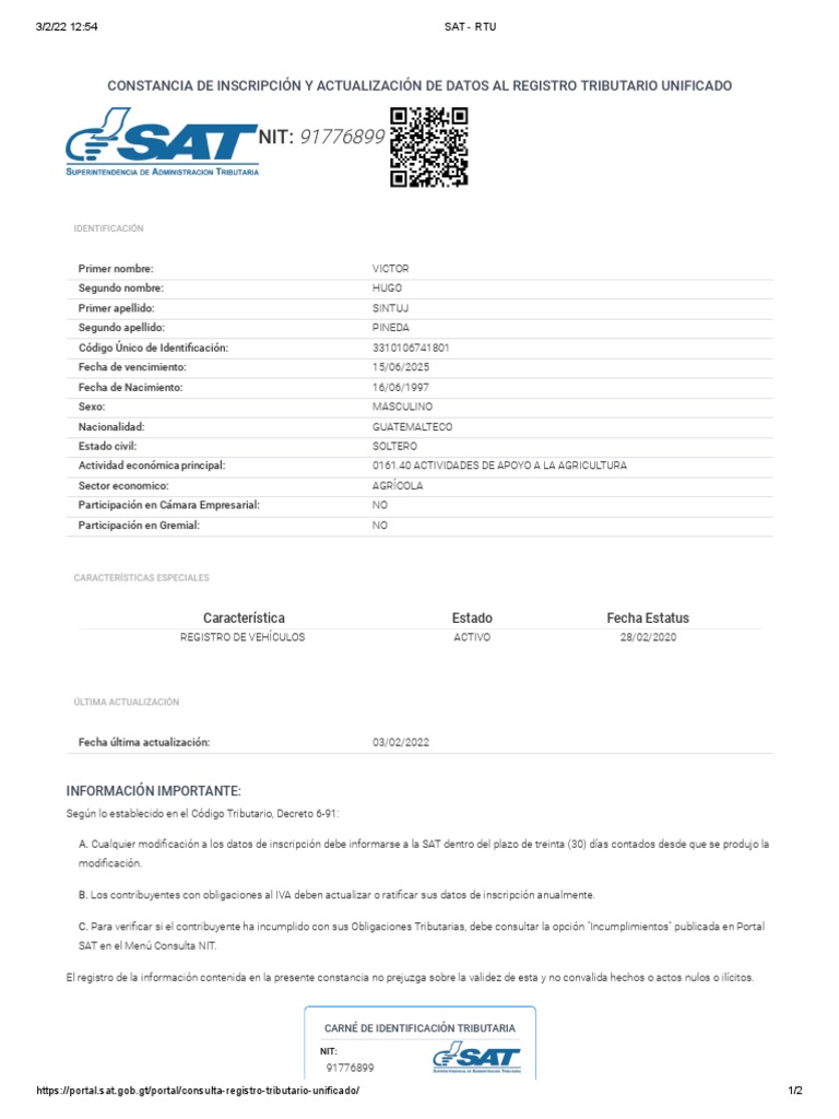 Rtu Actualizado | PDF