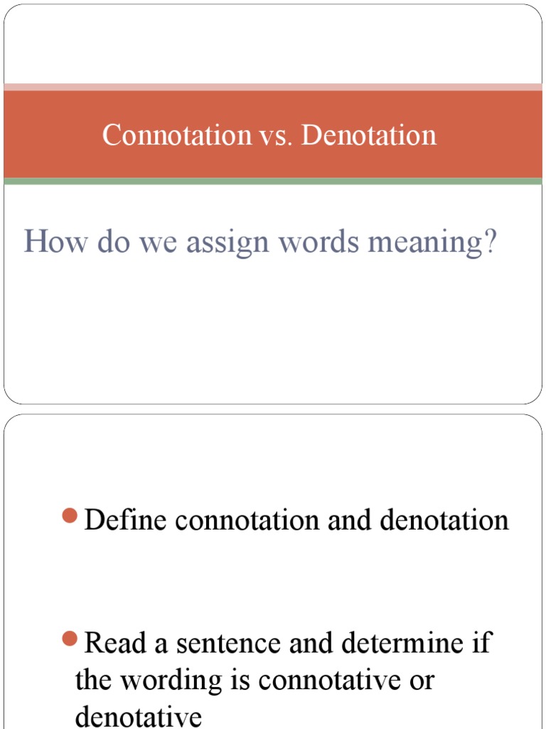 Connotation Versus Denotation | PDF | Snake | Connotation