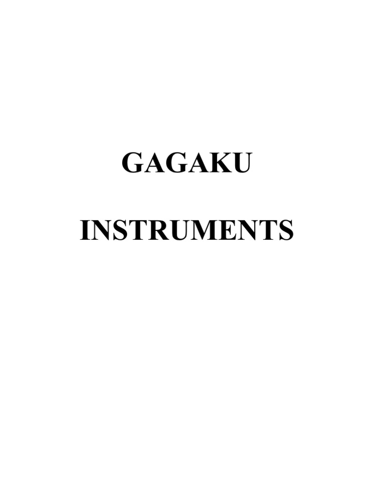 Gagaku Instruments | Musical Instruments | Music Technology