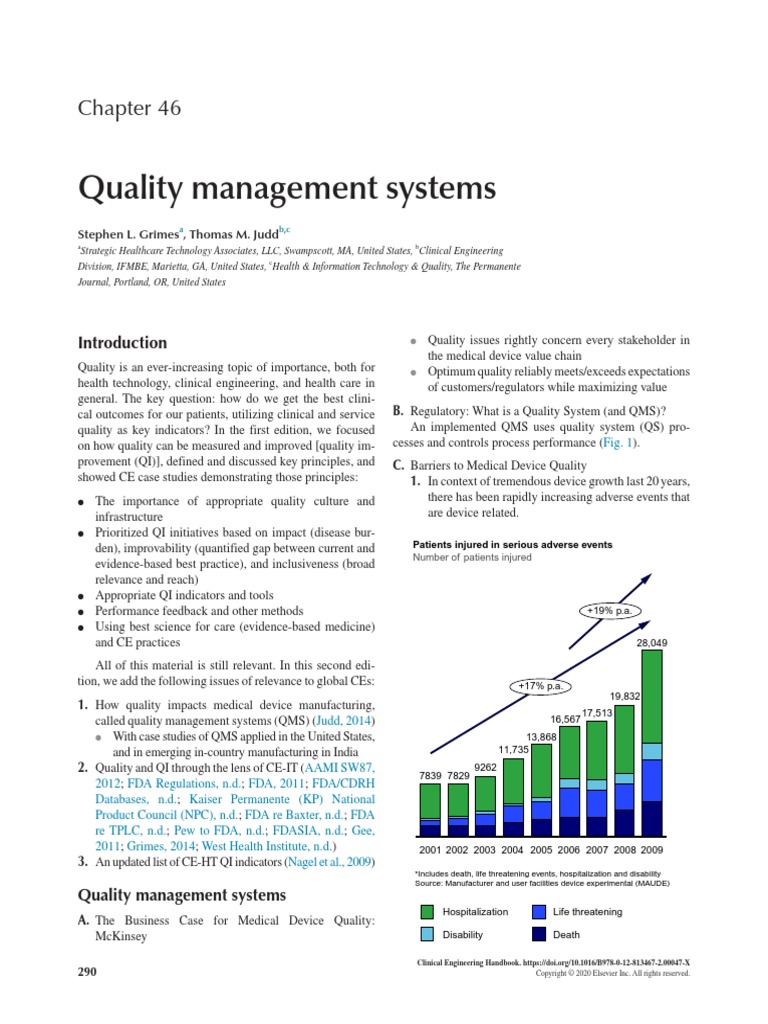 Chapter 46 - Quality Management Systems | PDF | Electronic Health ...