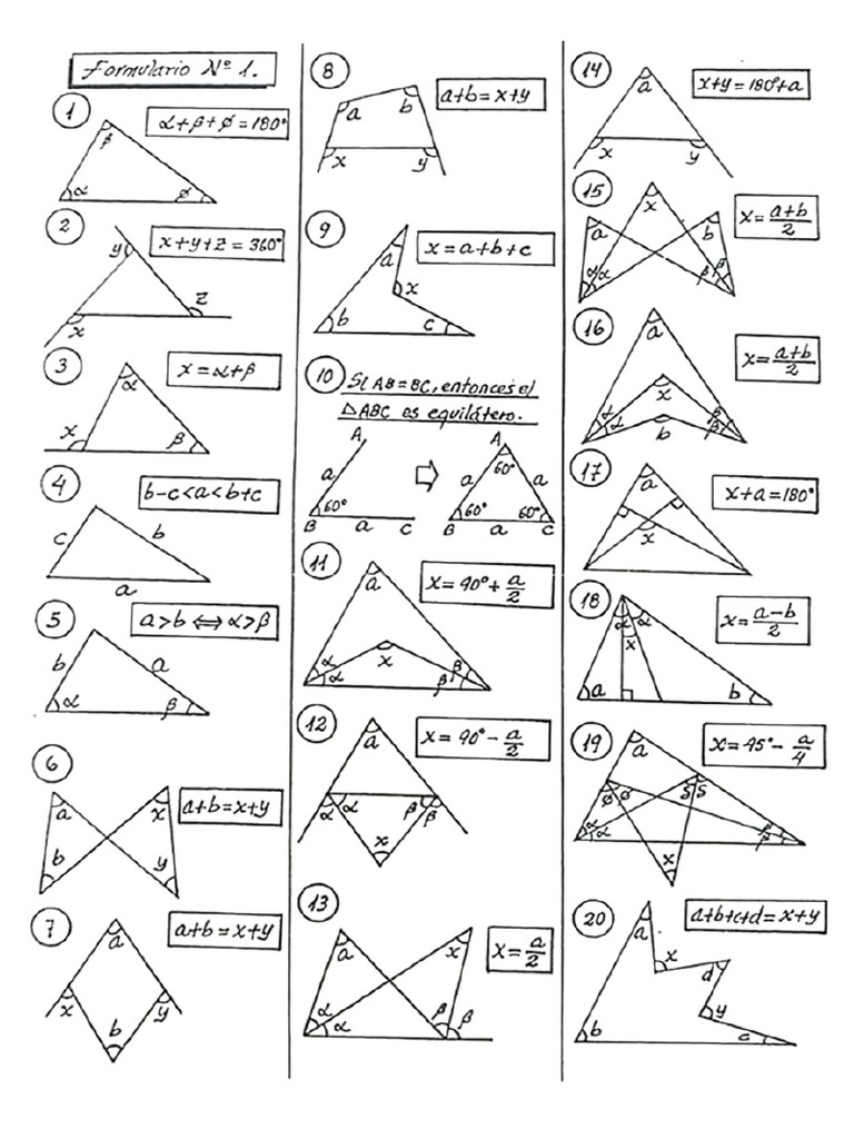 Formulario Geometría | PDF