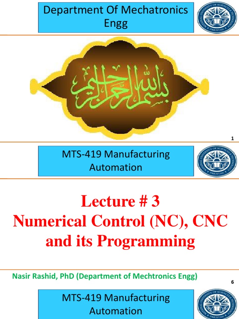 Lec # 3 NC, CNC and Its Programing | PDF | Numerical Control ...