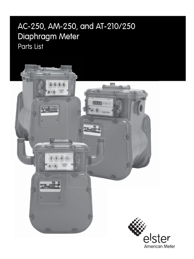 AC-250, AM-250, and AT-210/250 Diaphragm Meter: Parts List | PDF ...