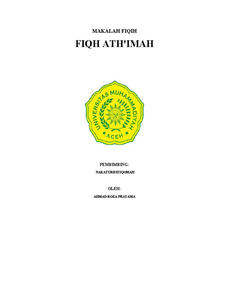 Makalah KLP 3 Fiqh Ath'imah | PDF