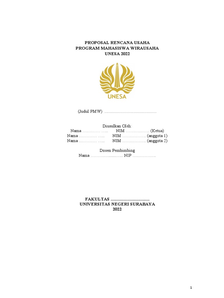 Template Proposal PMW | PDF