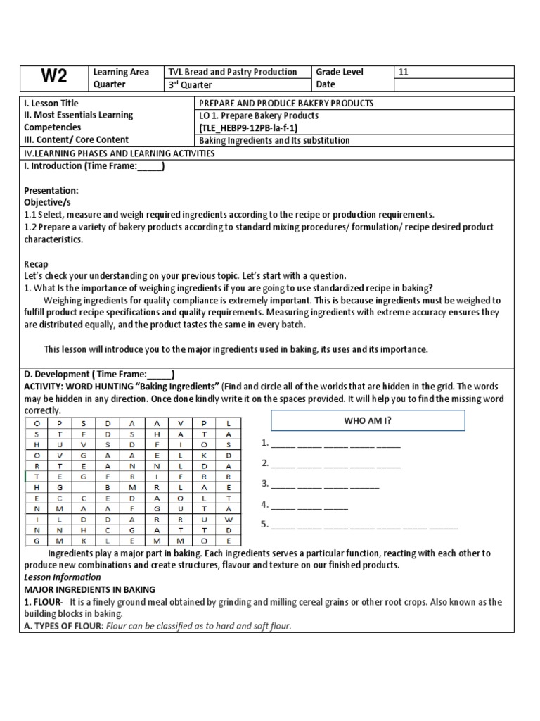 Who Am I?: Lesson Information | PDF | Flour | Breads