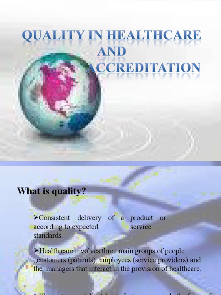 Quality Standards in Healthcare Organizations | PDF | Health Care ...