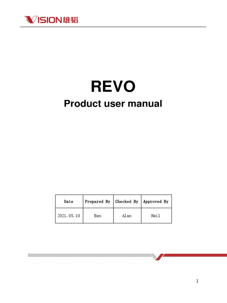 REVO User Manual May 2021 | PDF | Rechargeable Battery | Power Supply