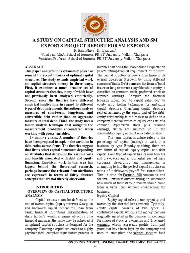 Cap Structure Analysis | PDF | Capital Structure | Financial Capital