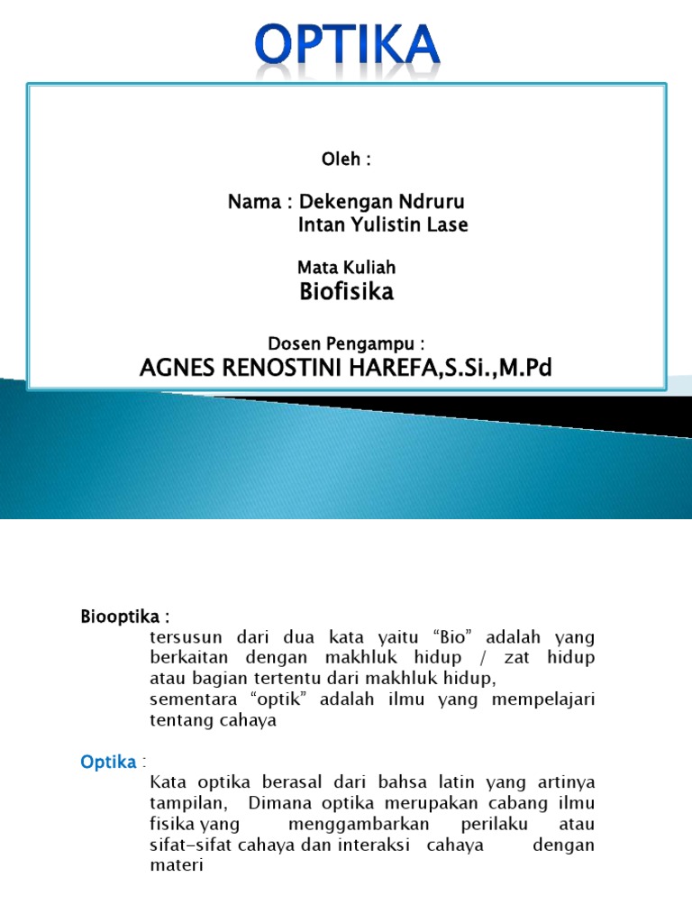 Biofisika | PDF | Kesehatan Holistik | Sains & Matematika