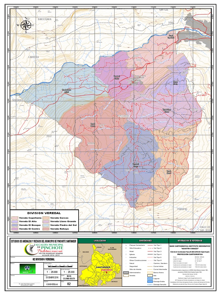 Mapa Veredas Pinchote | PDF