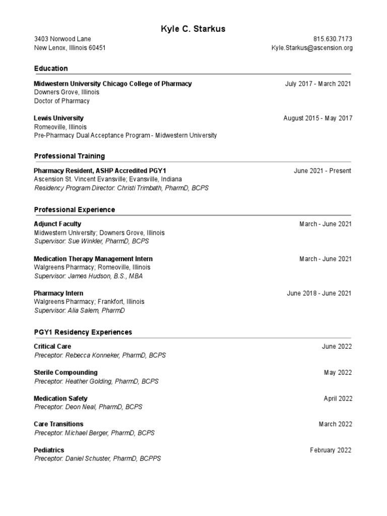 CV Up To Date | PDF | Pharmacy | Pharmacist