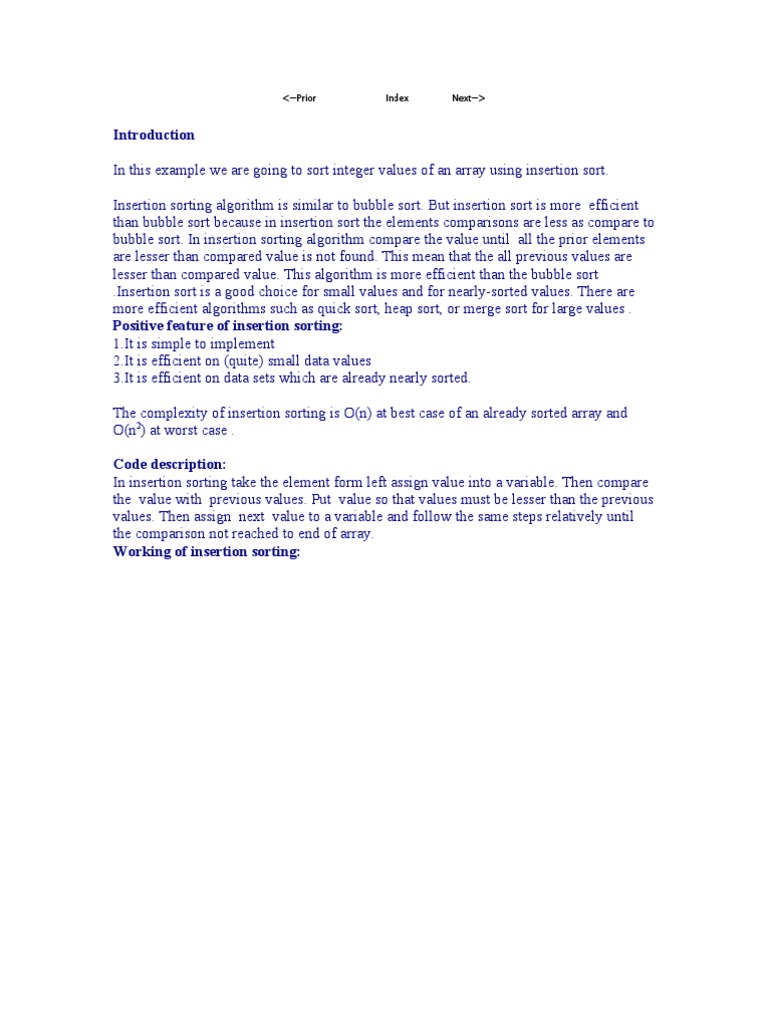 Insertion Sort Pdf Array Data Structure Algorithms And Data Structures