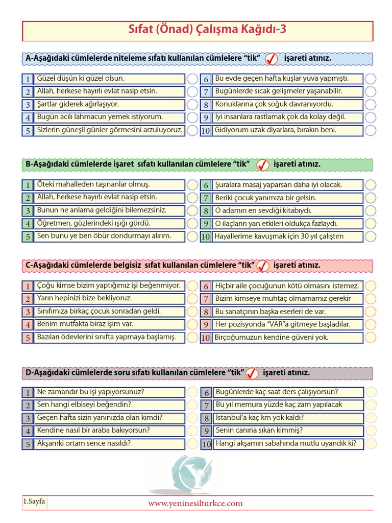 Sifatlar-Calisma-Kagidi-3 | PDF