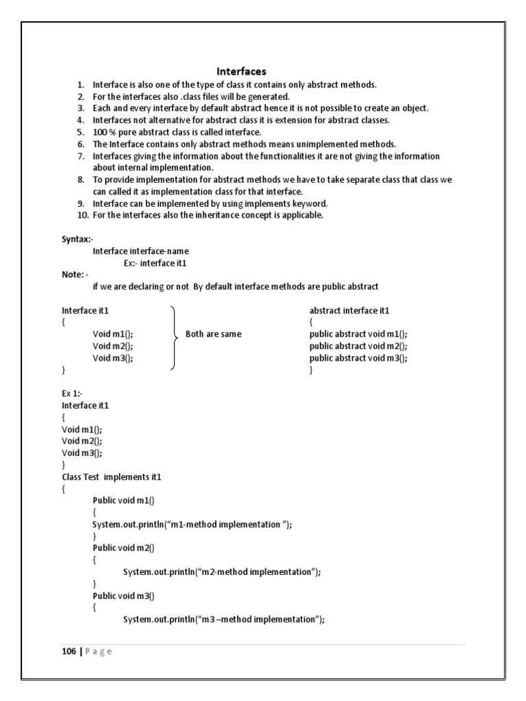 Interfaces Pdf Class Computer Programming Method Computer Programming