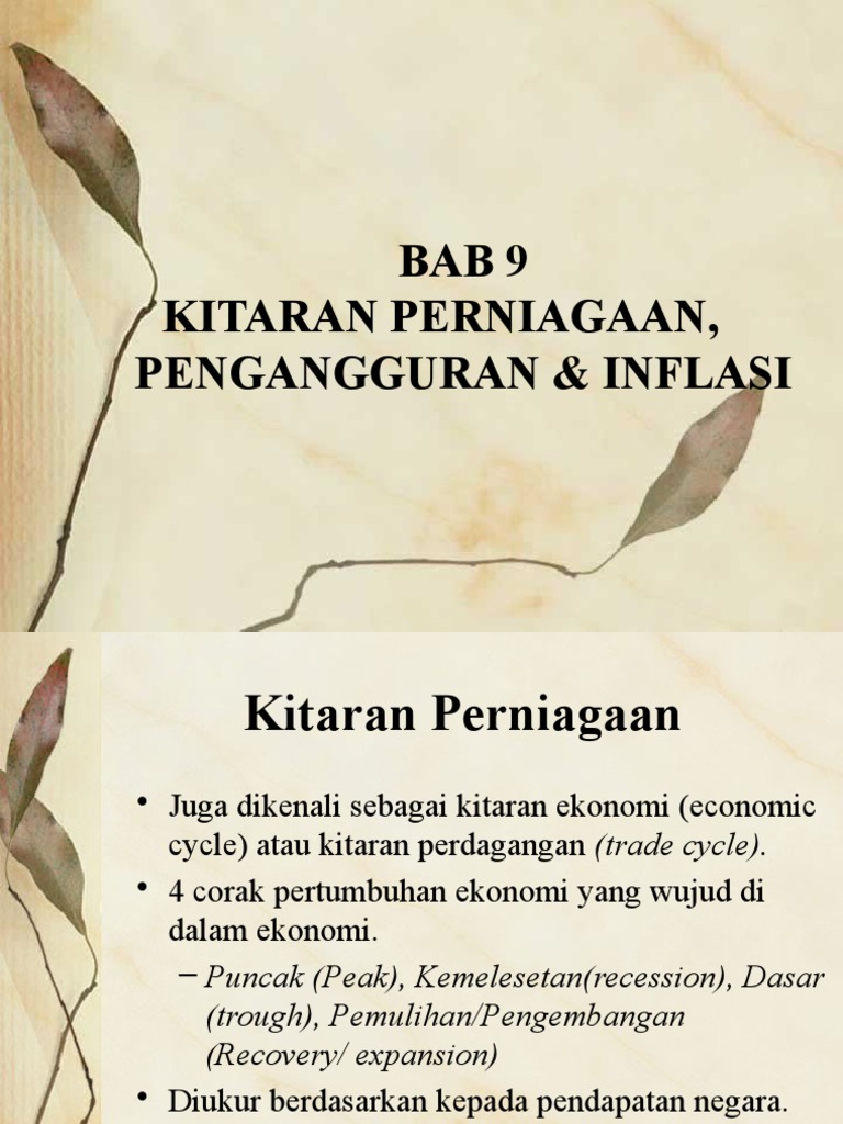 Kitaran Perniagaan Pengangguran Dan Inflasi PJJ | PDF