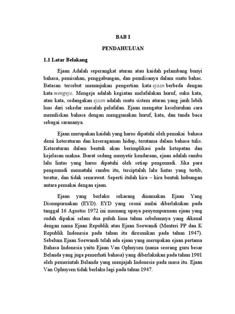 Panduan EYD dan Penggunaan Tanda Baca | PDF