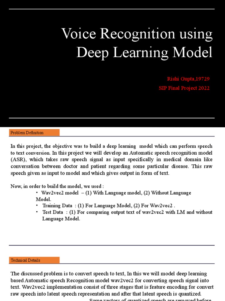 Sip Project | PDF | Speech Recognition | Deep Learning