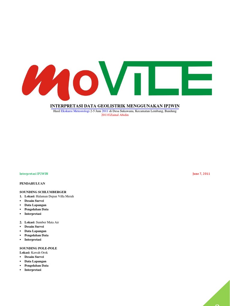 Interpretasi Data Geolistrik Menggunakan IP2WIN | PDF