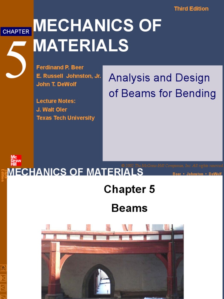 Mechanics of Materials: Analysis and Design of Beams For Bending | PDF ...