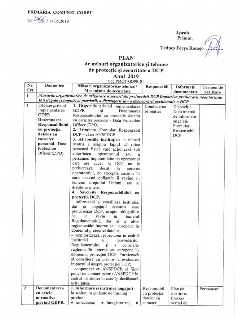 Plan de Masuri | PDF