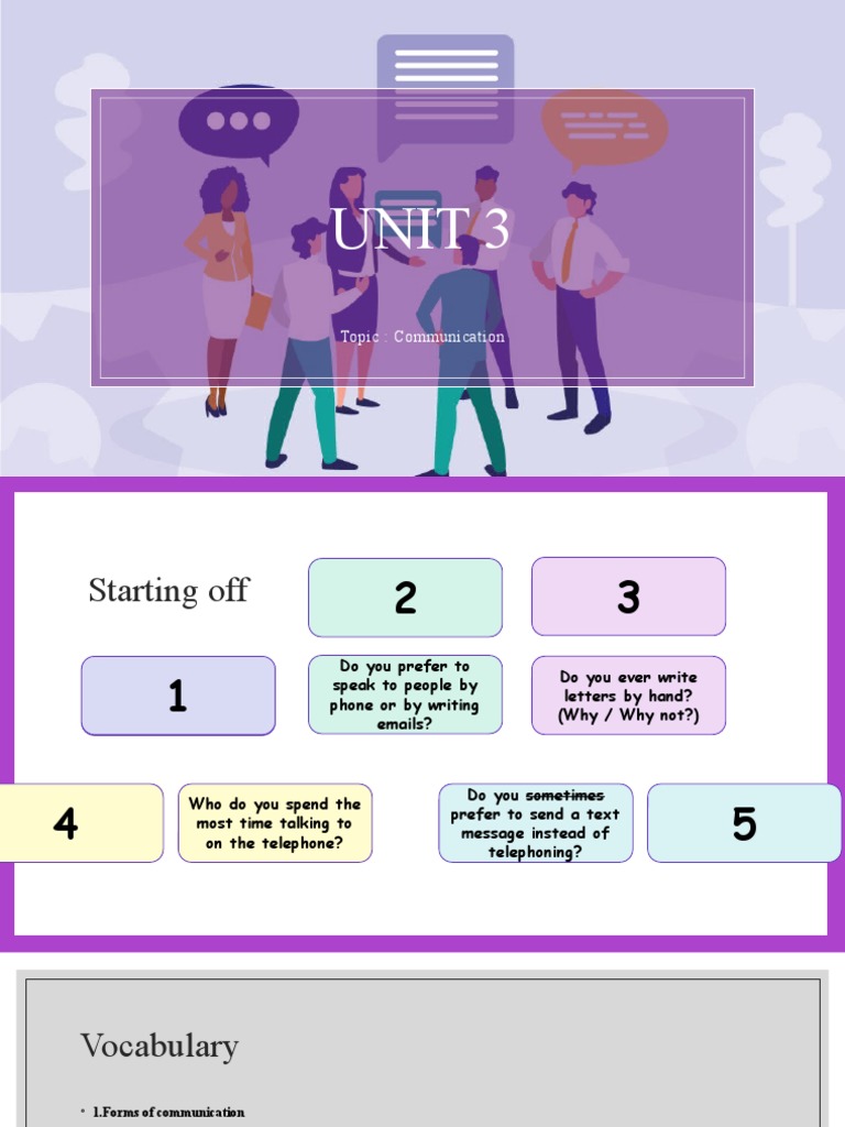 Unit 3 - Communication | PDF