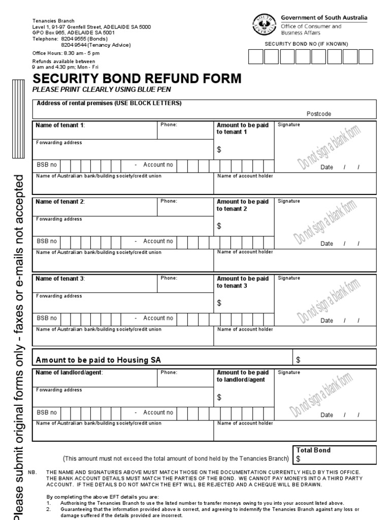 Bond Refund | PDF | Leasehold Estate | Cheque