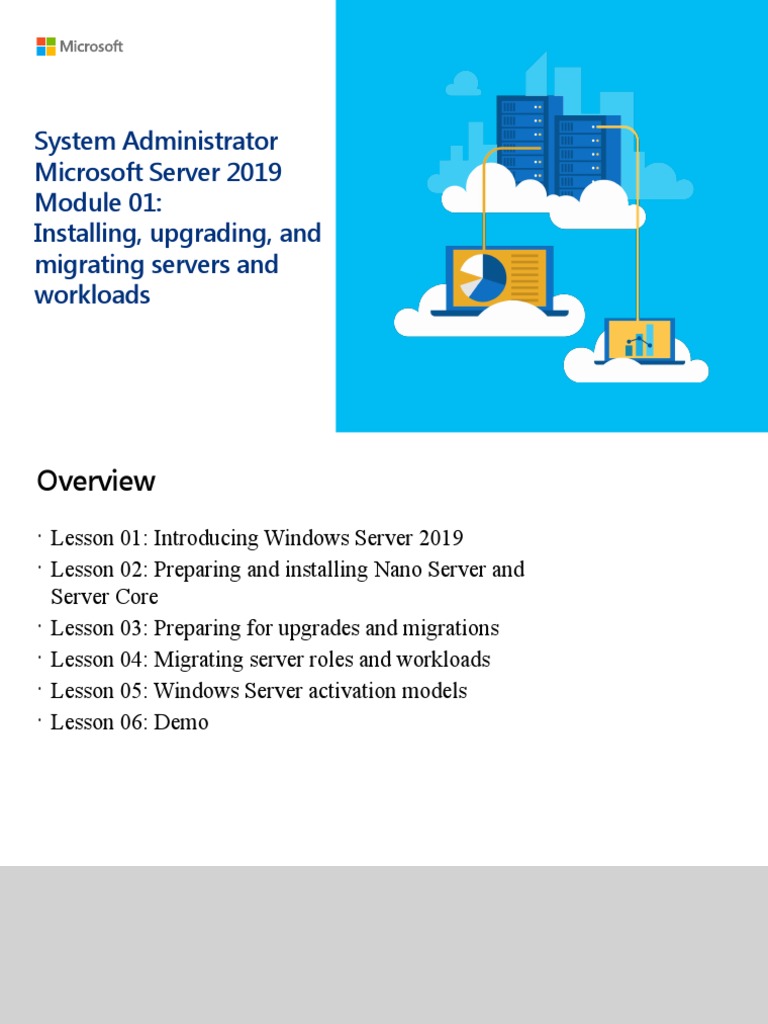 PPT-Module 1-Microsoft Server 2019 | PDF | Microsoft Windows | Hyper V