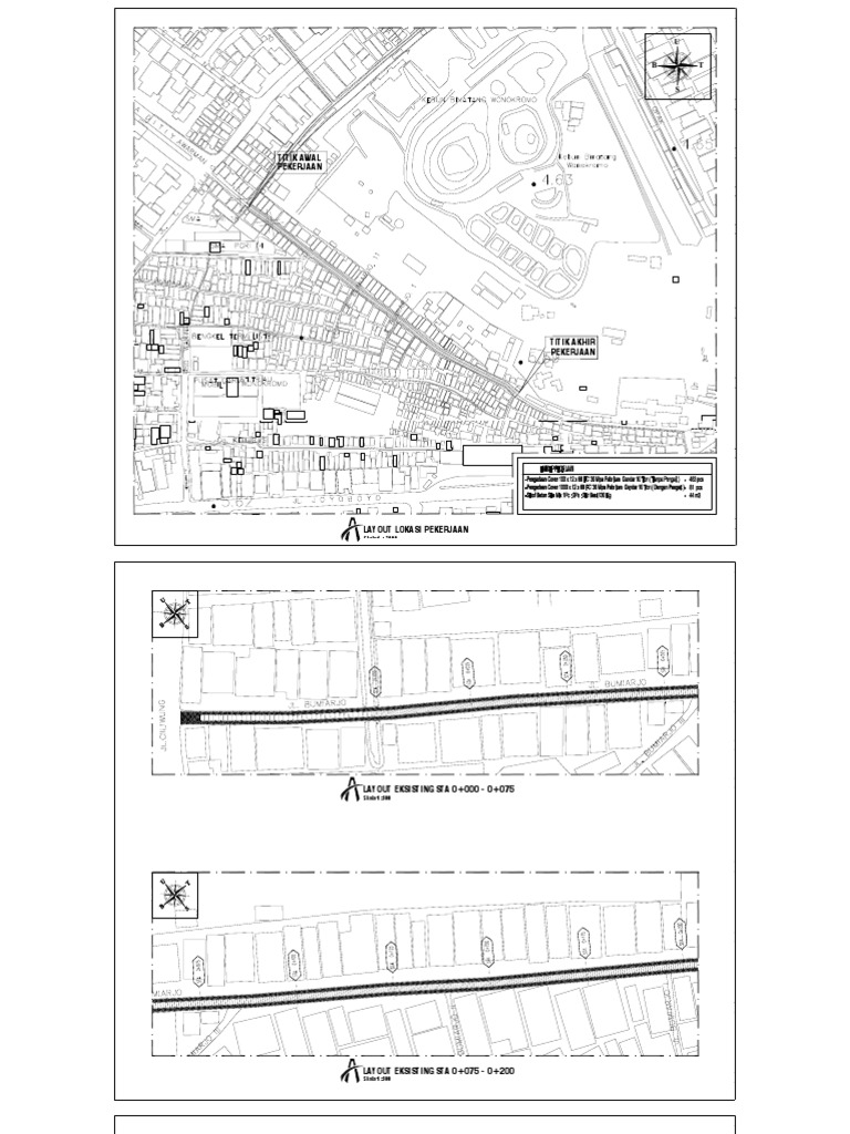 Layout Pekerjaan Bumi Arjo STA 0+000 | PDF