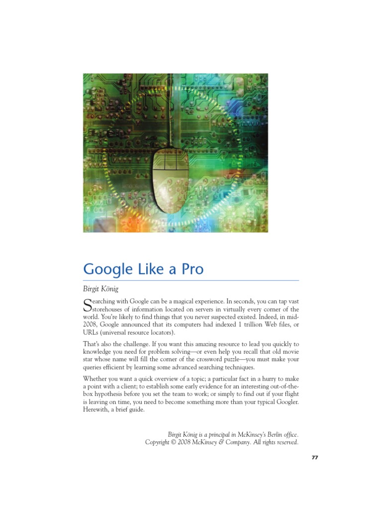 Google Like A Pro | PDF