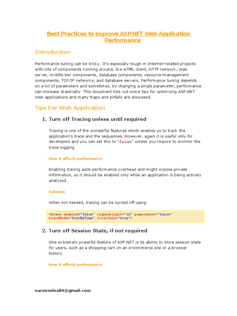 Best Practices To Improve ASP - Net Web Application Performance | PDF | Cascading Style Sheets ...