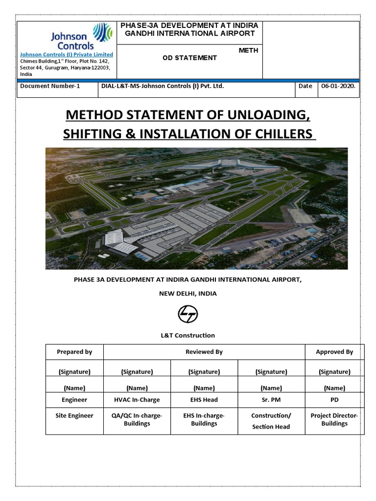 Sample Method Statement Format | PDF | Crane (Machine) | Truck