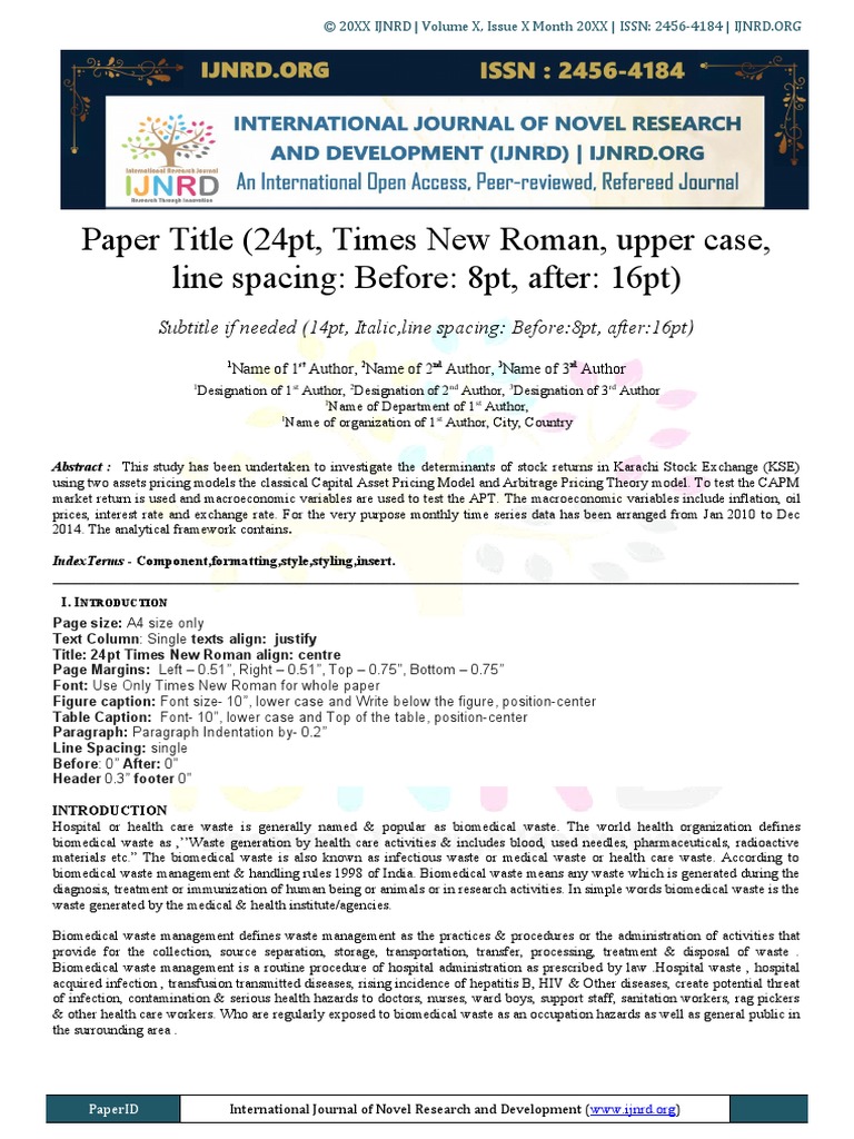 Paper Title (24pt, Times New Roman, Upper Case, Line Spacing: Before ...