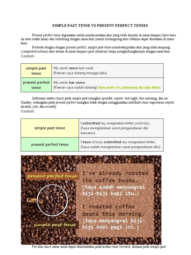 Supplementary Material (Perbedaan Simple Past Dan Present Perfect ...
