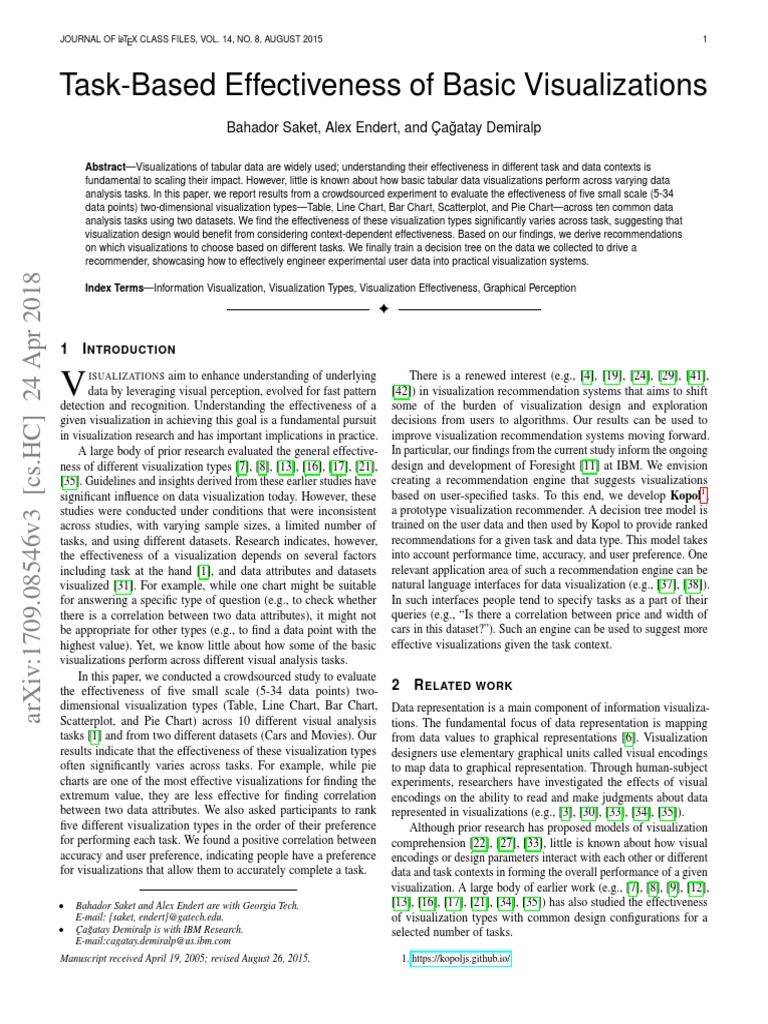 2015 Task-Based Effectiveness of Basic Visualizations | PDF | Data ...