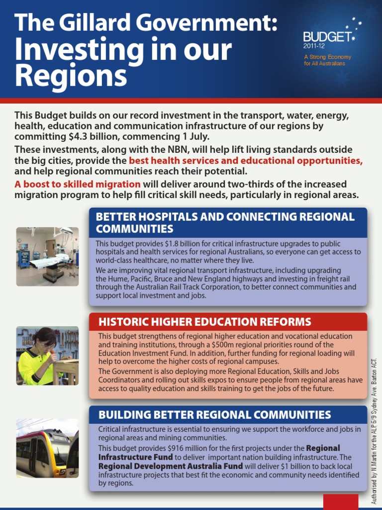 Budget 2011: Regions Factsheet | PDF