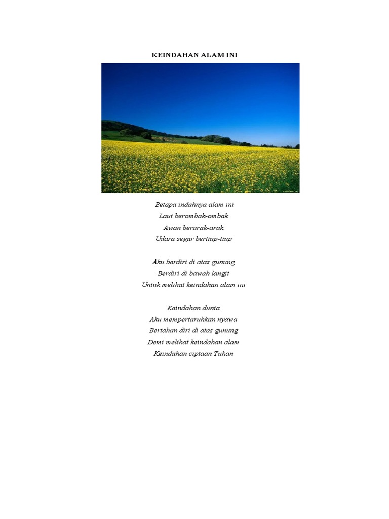 Puisi Keindahan Alam Ini | PDF