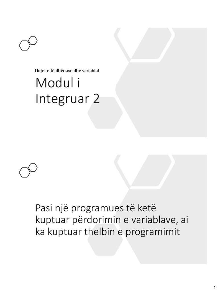 Llojet e Te Dhenave Dhe Variablat | PDF