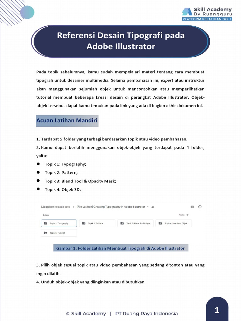 Referensi Desain Tipografi Pada Adobe Illustrator: Acuan Latihan ...